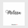 Melissa Name - Handwritten Calligraphy Sticker | Zazzle