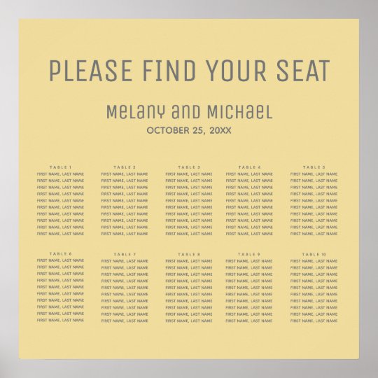 Mellow yellow simple minimalist trendy elegant poster | Zazzle.com