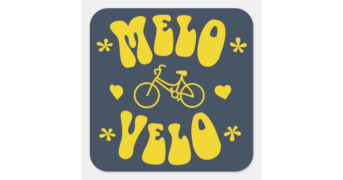 Melo Velo Square Sticker | Zazzle