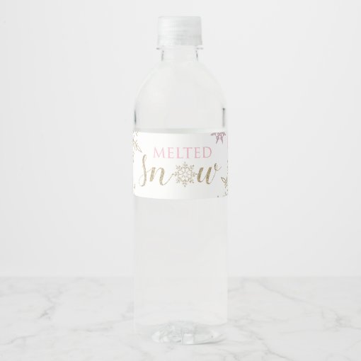 Melted Snow Water Bottle Labels | Zazzle