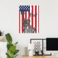 Melting American Flag Statue of Liberty Freedom Poster | Zazzle