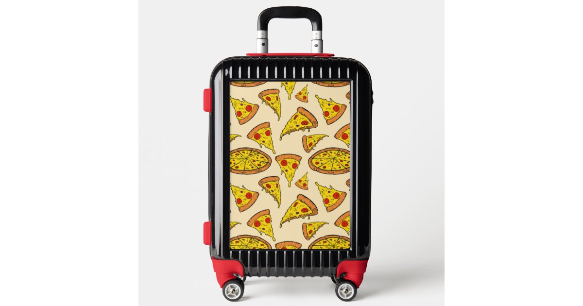 Melting Cheese Pizza Pattern Luggage | Zazzle