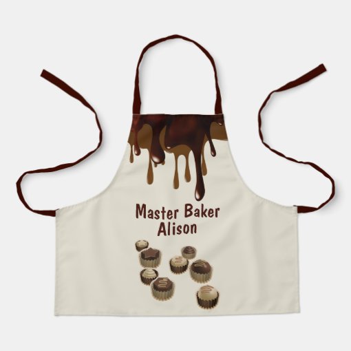 Melting Chocolate Chocolates Master Baker Kids Apron | Zazzle