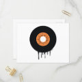 Melting Dripping Vinyl Lp Record Invitation Postcard | Zazzle