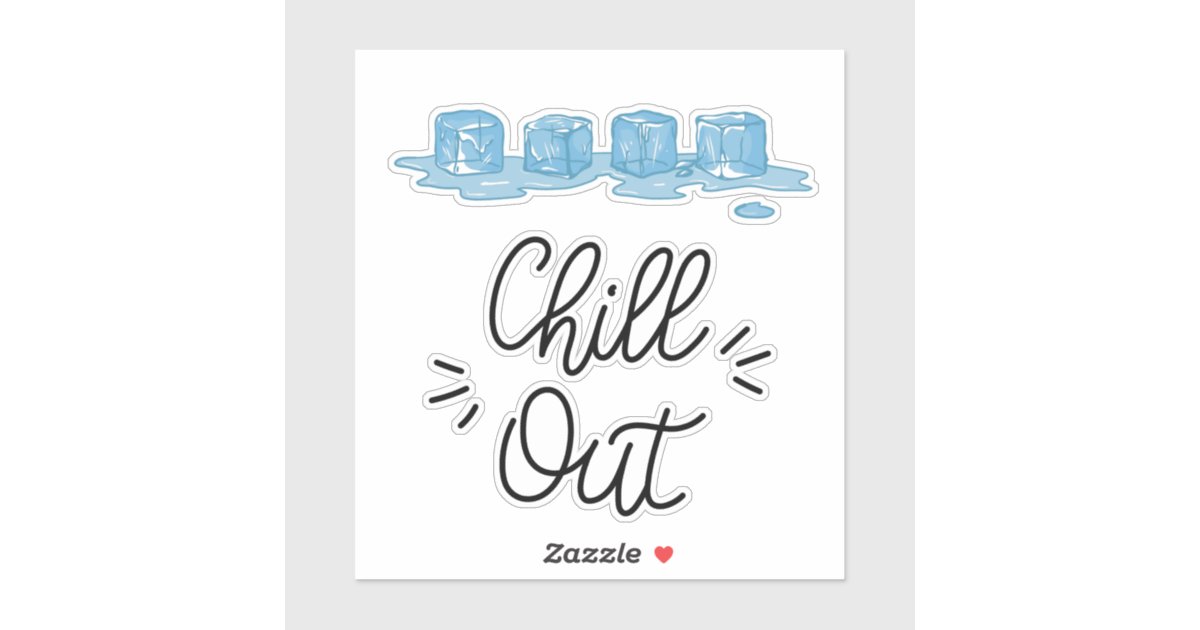 Melting Ice Cubes Sticker | Zazzle