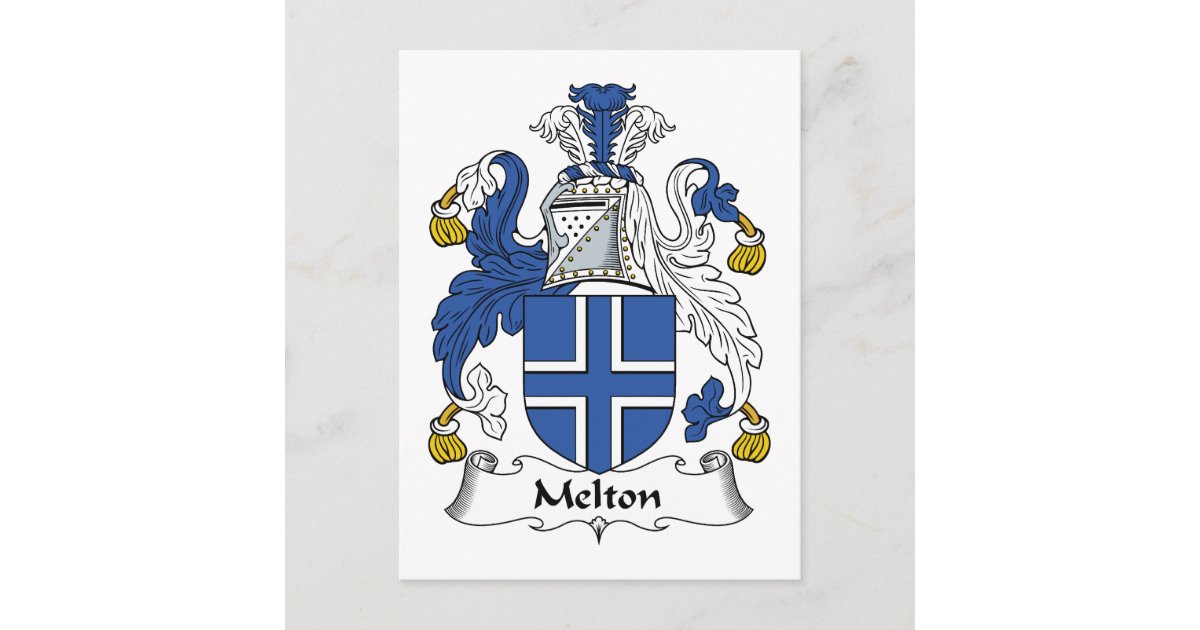 Melton Family Crest Postcard | Zazzle