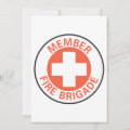 Member Fire Brigade Sign Invitation | Zazzle