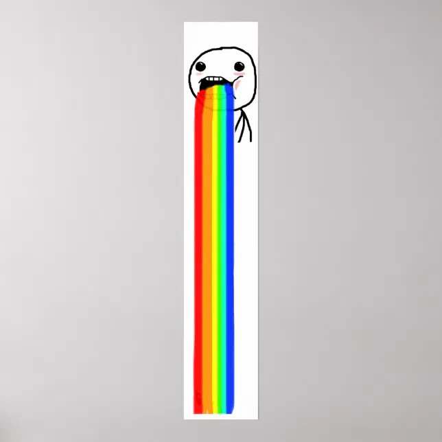 Meme Rainbow Puke Poster | Zazzle