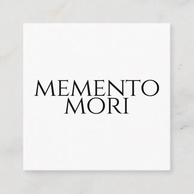 Memento Mori Enclosure Card | Zazzle