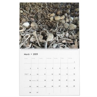 Memento Mori Human Bones Calendar | Zazzle