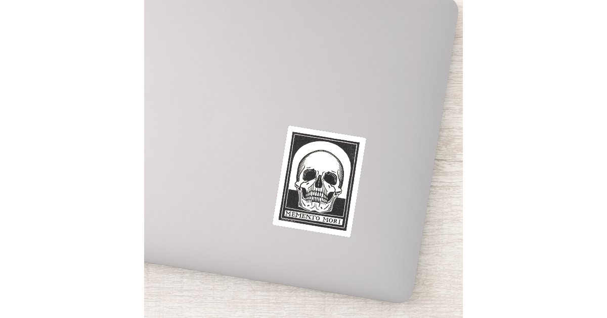 Memento Mori Skull Art Sticker | Zazzle