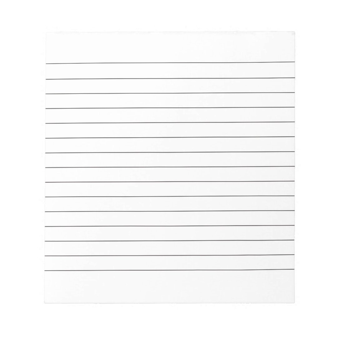 Memo Pad with Lines Business Lined Black Classic | Zazzle