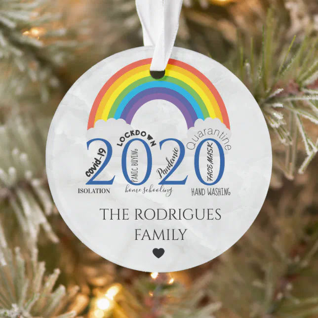 Memorable 2020 Covid Pandemic Christmas Tree Ornament | Zazzle