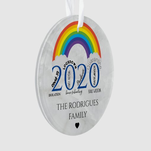 Memorable 2020 Covid Pandemic Christmas Tree Ornament | Zazzle