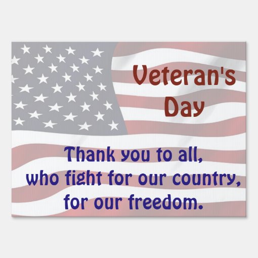 Memorial and Veteran's Day Memorial Flag Yard Sign | Zazzle