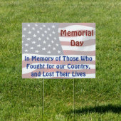 Memorial and Veteran's Day Memorial Flag Yard Sign | Zazzle