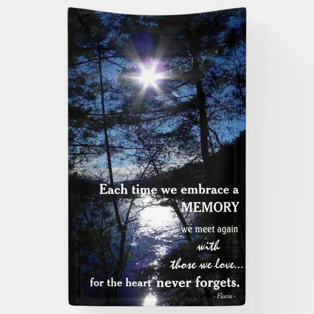 Memorial banner with beautiful quote | Zazzle