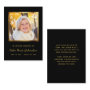 Memorial Black Funeral In memoriam Wake Card | Zazzle