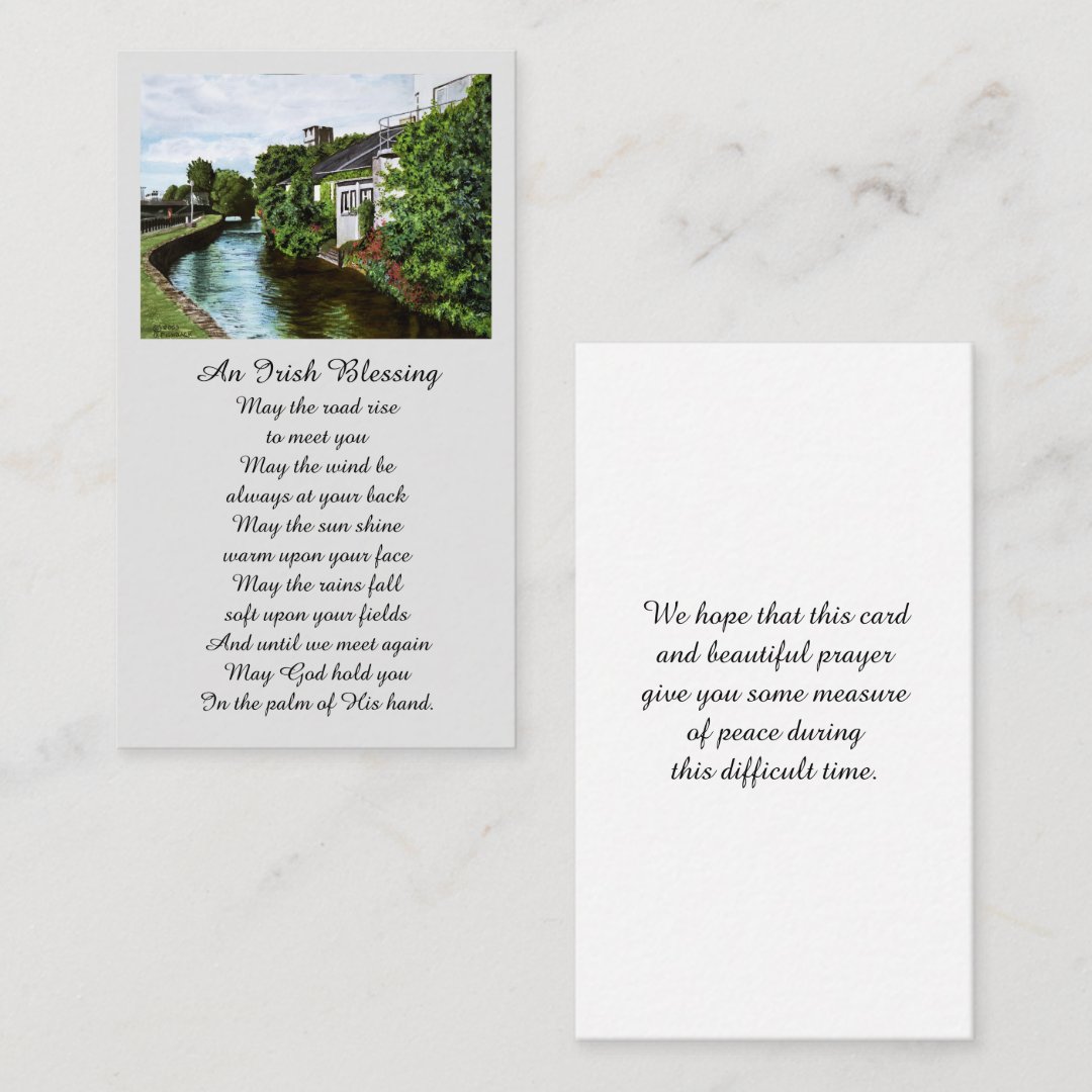 Memorial Blessing Prayer Card | Zazzle
