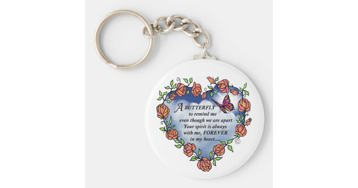 Memorial Butterfly Poem Keychain | Zazzle.com