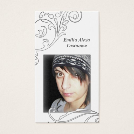 memorial cards white flourish | Zazzle