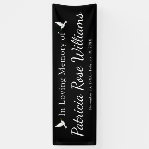 Memorial Celebration of life | In Loving Memory Banner | Zazzle