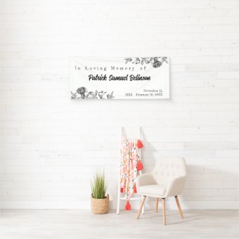 Memorial Celebration of life | In Loving Memory Banner | Zazzle