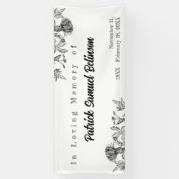 Memorial Celebration of life | In Loving Memory Banner | Zazzle