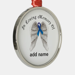 Memorial Christmas Ornament Colon Cancer | Zazzle