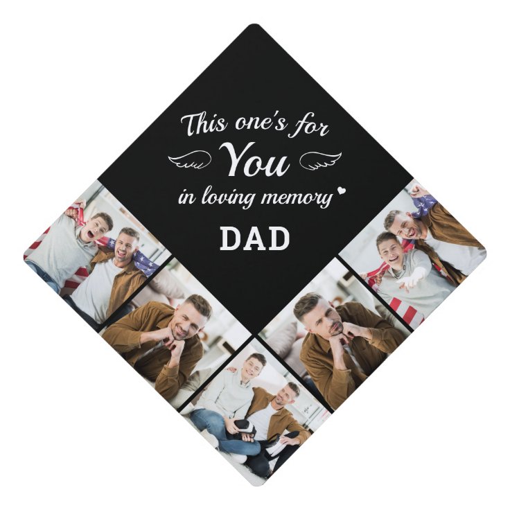 Memorial Custom 5 Photo Collage Graduate Keepsake Graduation Cap Topper ...