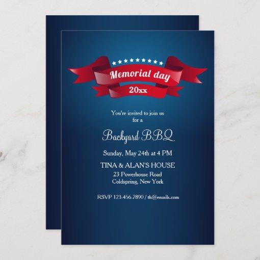 Memorial Day Banners Invitation | Zazzle