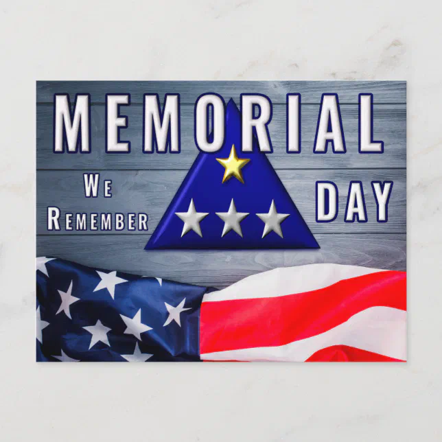 Memorial Day Folded Flag “We Remember” Postcard | Zazzle