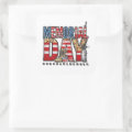 Memorial Day Honor & Remember US Flag Square Sticker | Zazzle
