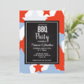 Memorial Day Stars Cook Out Party Grill Invitation | Zazzle