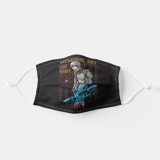 Memorial Day Veteran Adult Cloth Face Mask | Zazzle.com
