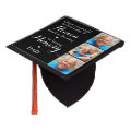 Memorial Elegant Remembrance Personalized 3 Photo Graduation Cap Topper ...
