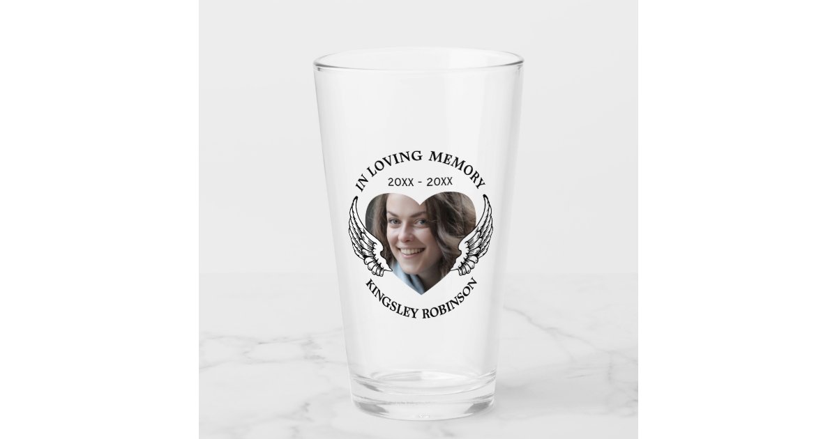 Memorial Funeral Photo Glass | Zazzle