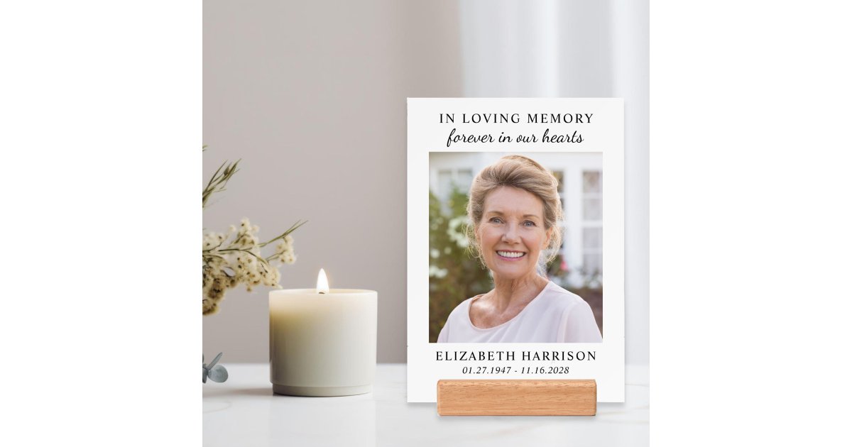 Memorial Funeral Photo Holder | Zazzle
