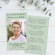 Memorial Funeral Photo Sage Green Prayer Card | Zazzle