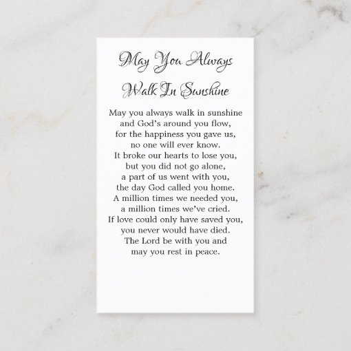 Memorial Funeral Prayer Card Cardinal Floral Roses | Zazzle