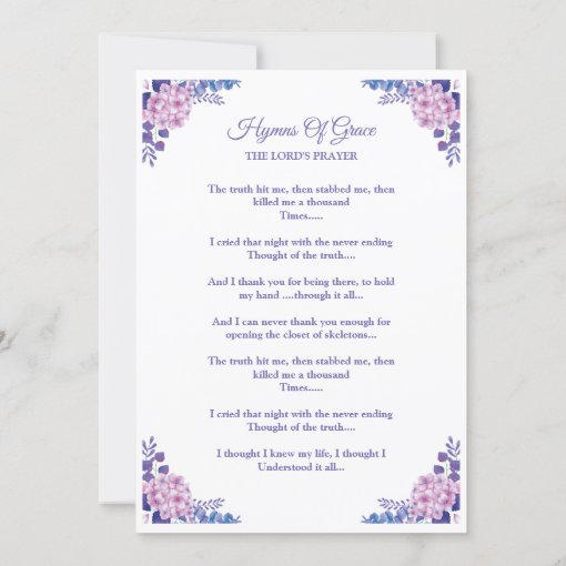 Memorial Funeral Prayer Card/Memorial Service card | Zazzle