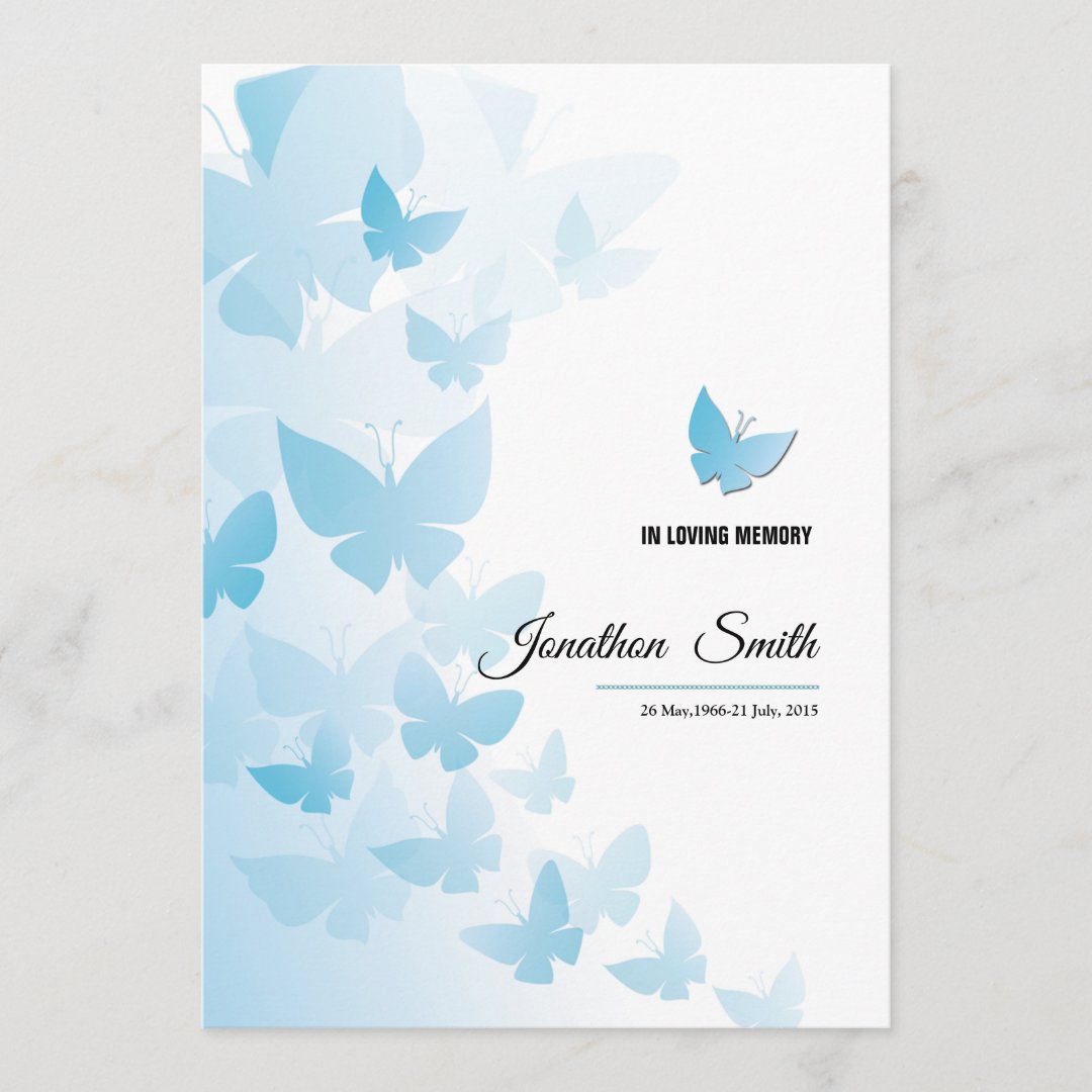 Memorial Funeral Program Card | Zazzle