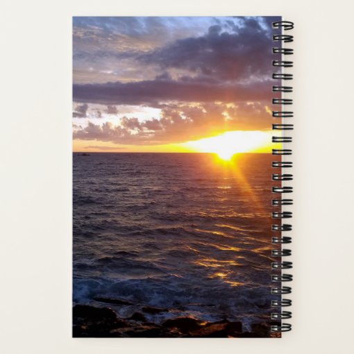 Memorial Funeral Sunset Ocean Beach Guest Book | Zazzle