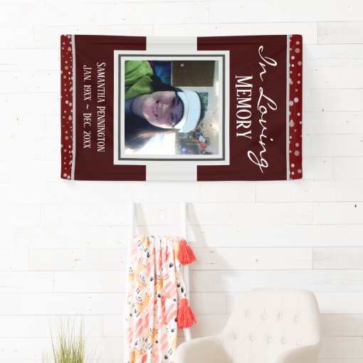 Memorial In Loving Memory Banner | Zazzle