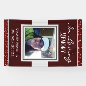 Memorial In Loving Memory Banner | Zazzle