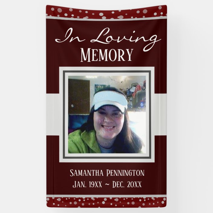 Memorial In Loving Memory Banner | Zazzle.com