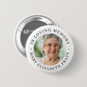 Memorial In Loving Memory Modern Button | Zazzle