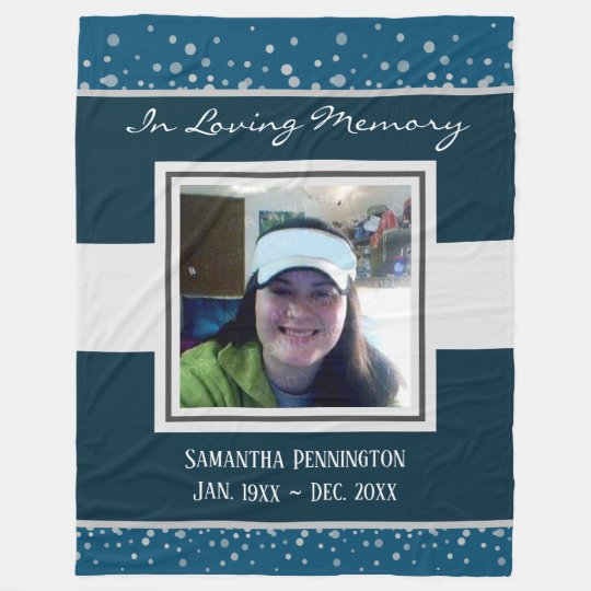 Memorial In Loving Memory Photo Fleece Blanket | Zazzle.com