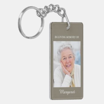 Memorial Keepsakes | Keyring with Photo & Rose | Zazzle