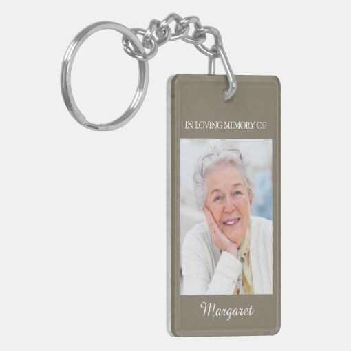 Memorial Keepsakes | Keyring with Photo & Rose | Zazzle